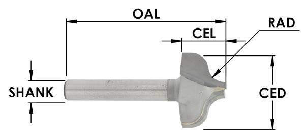 Router Bits - Southeast Tool Carbide Tipped Router Bits - Carbide Tipped Form Bits - Plunge Ogee ...